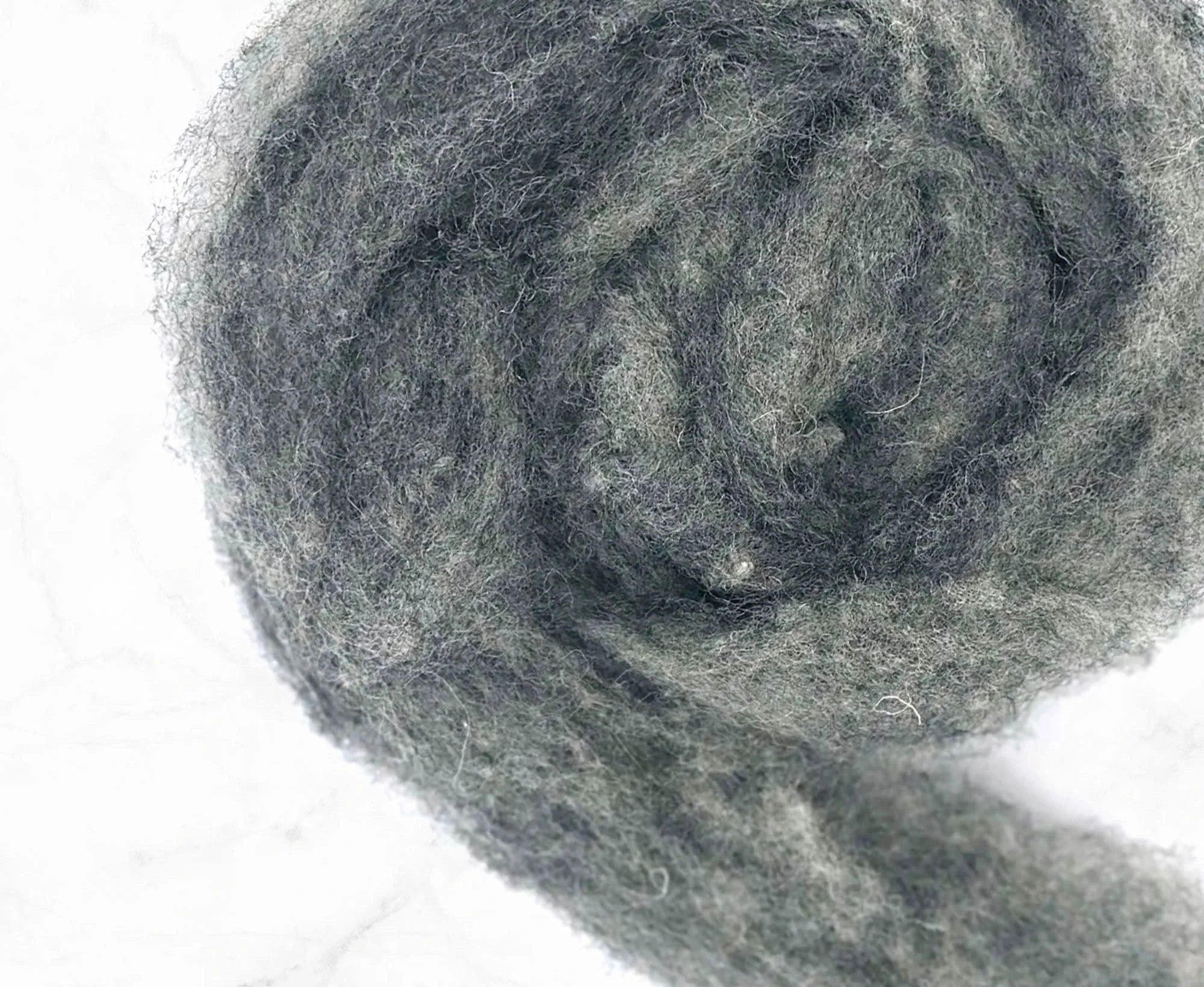 Carded Light Grey Cheviot Sliver | Felting, Spinning & Crafting Wool ...