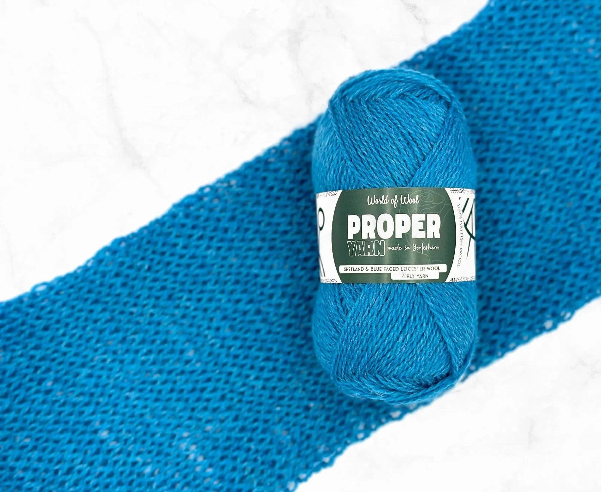Ey Up Blue Proper 4 Ply Yarn | World Of Wool